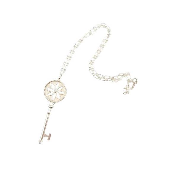 Tiffany & Co. | Jewelry | Tiffany Co 925 Silver Large Daisy Key Pendant ...